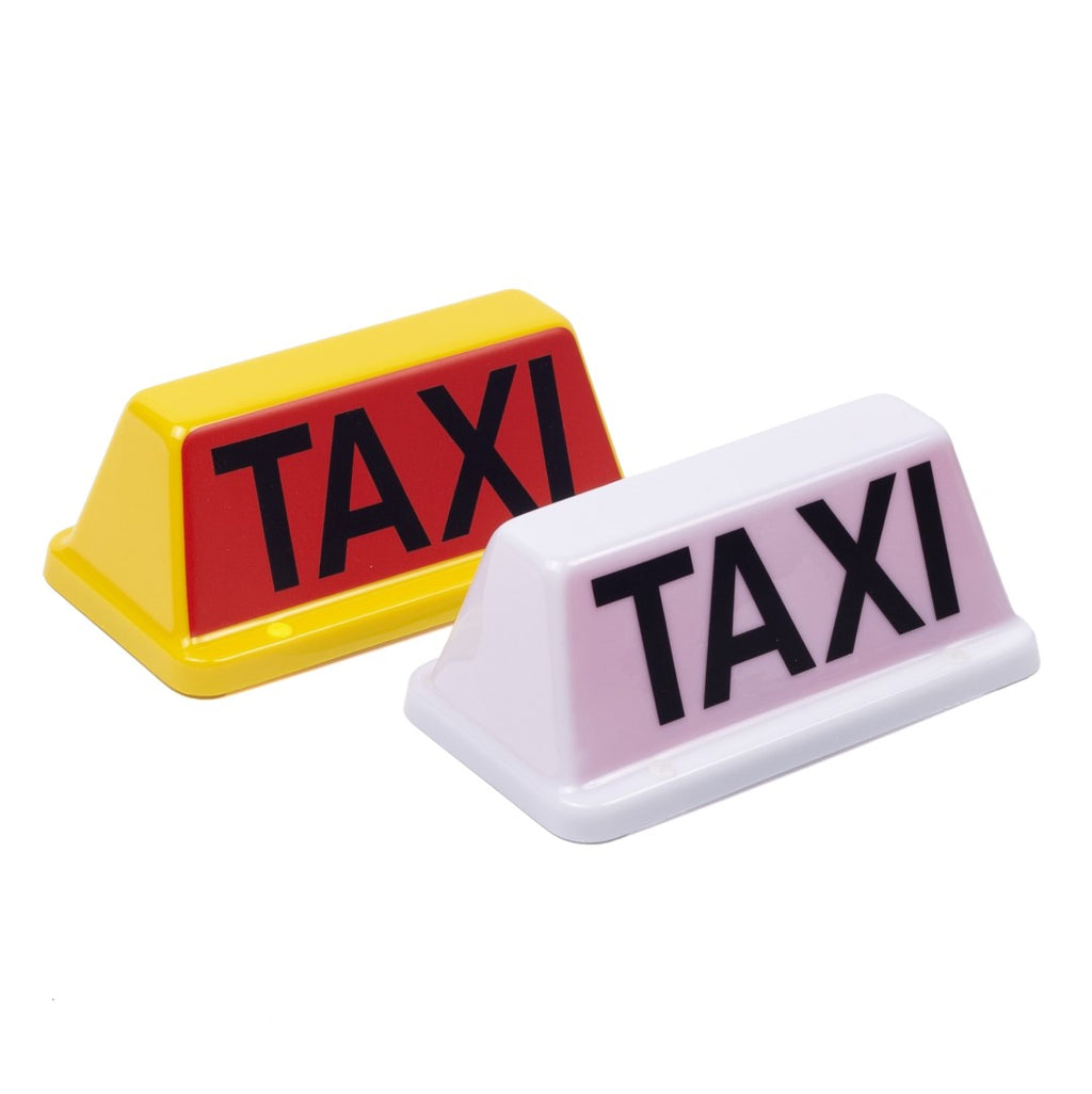 MOGO Mini 10" Taxi Roof Sign In White Or Yellow – MOGO UK