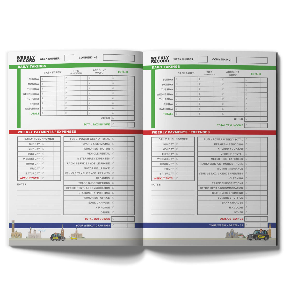 MOGO's Taxi Drivers Weekly Record Book – MOGO UK