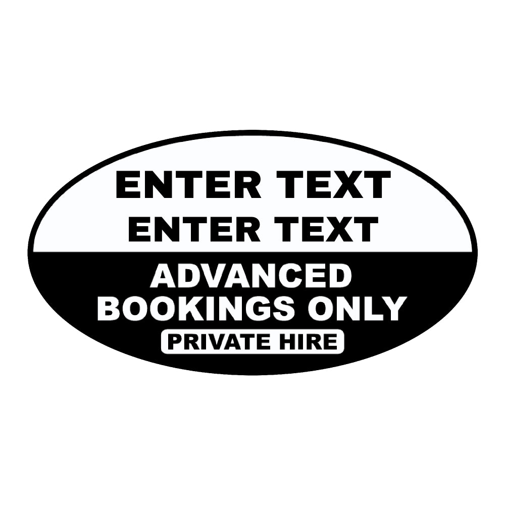OVAL CUSTOM TAXI DOOR SIGNS – MOGO UK