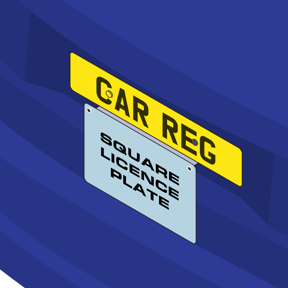 Rear Taxi Plate Holder/Bracket - For Square Licence Plates - BR-M – MOGO UK